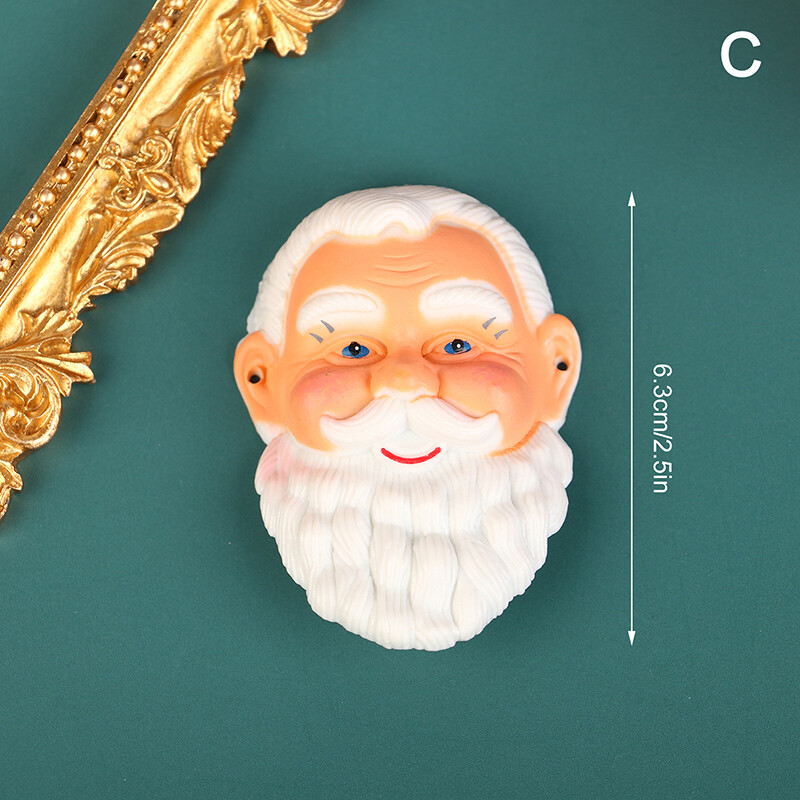 Mini Santa Claus Full Face Mask Dollhouse Doll Santa Mask Christmas ...