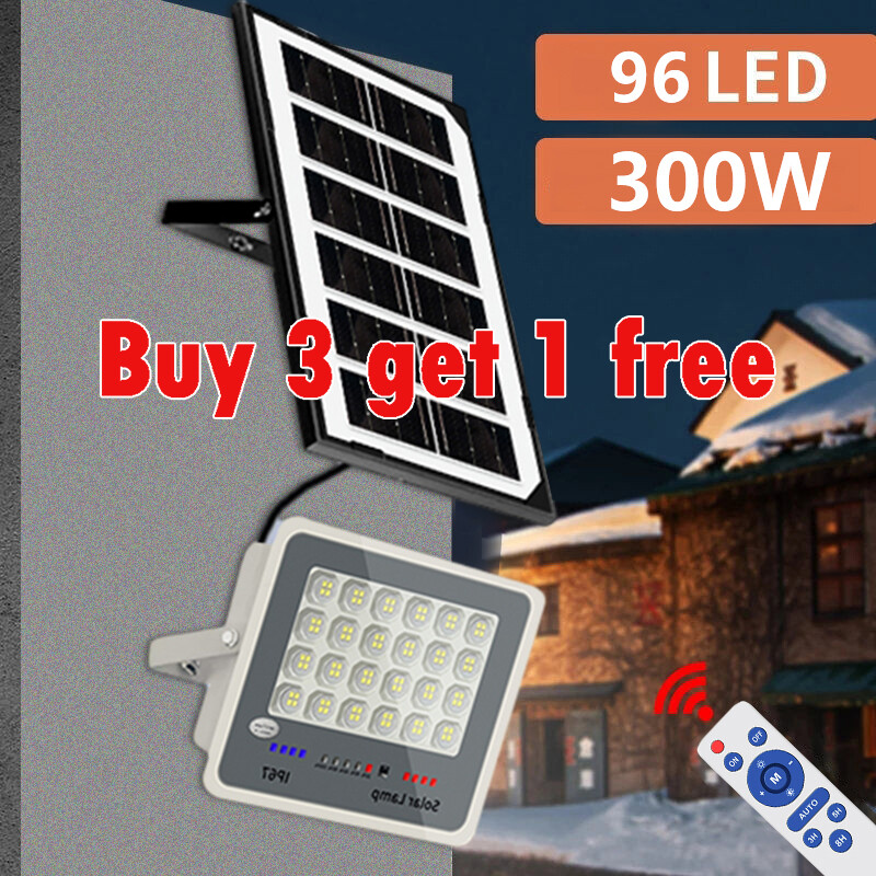 Outdoor 300W LED Solar Flood Light IP67 Dusk