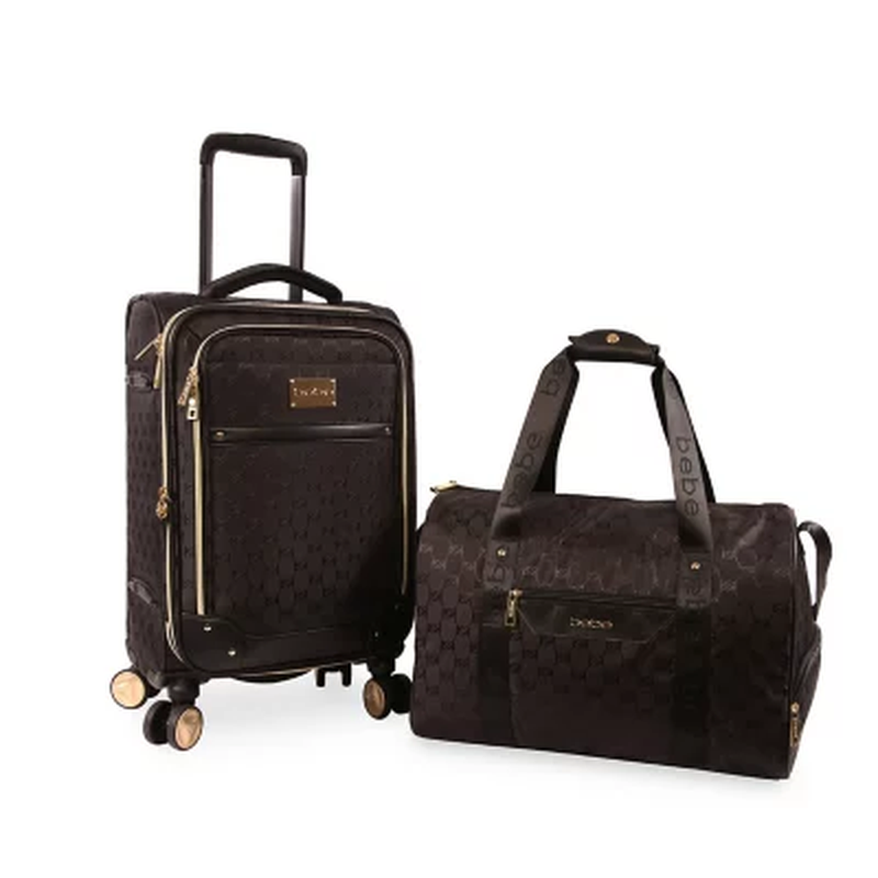 Assorted Colors | Bebe Sofia Luggage + Weekender Set