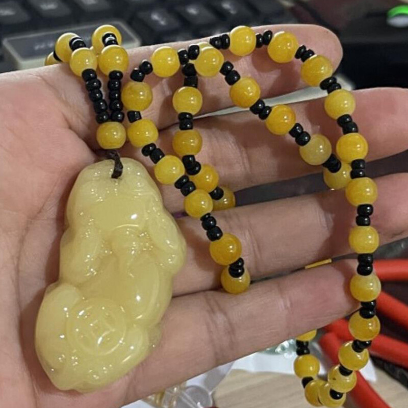 Unisex Chinese Pixiu Pendant Necklace Fashion Charm Jewelry Carved ...