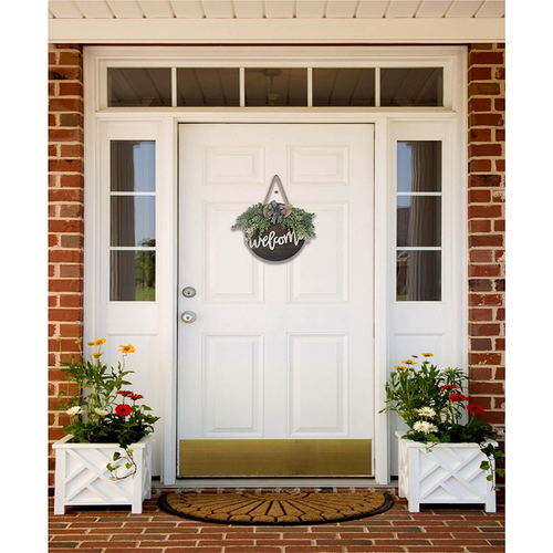 Front Door Welcome Wreaths Sign Hanging Outdoor Wall Decor Spring Xmas ...
