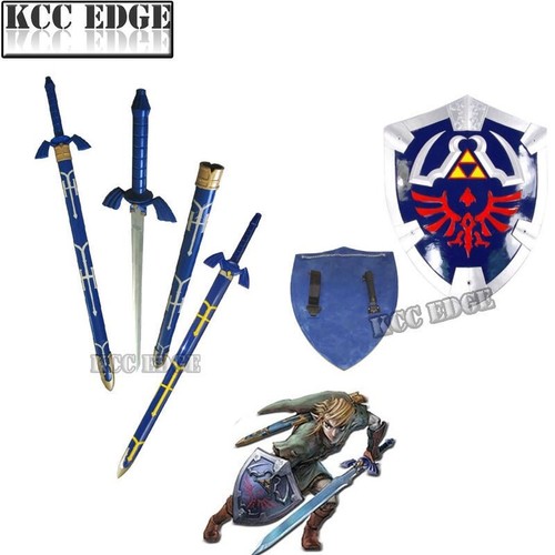 THE LEGEND OF ZELDA REAL STEEL MASTER SWORD + SHIELD SET costume link ...