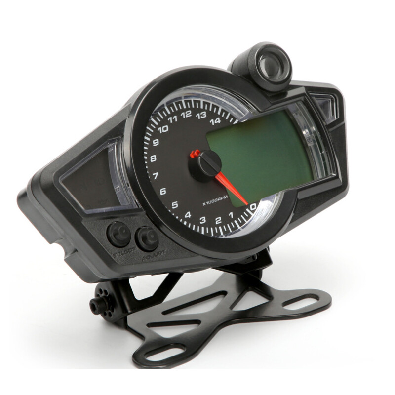 US Universal LCD Digital Motorcycle ATV Odometer Speedometer Tachometer ...