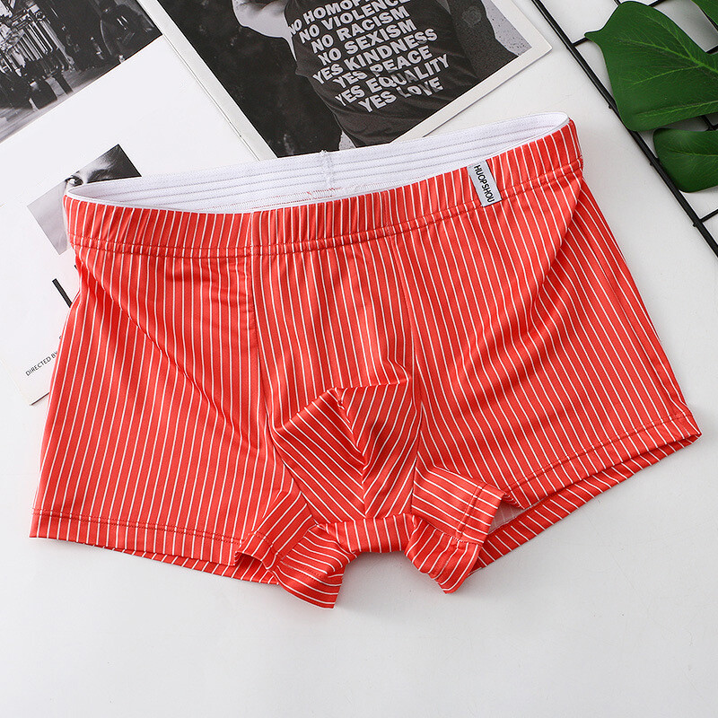 Mens Sexy Ice Silk Boxer Underwear Shorts U Convex Big Pouch Breathable