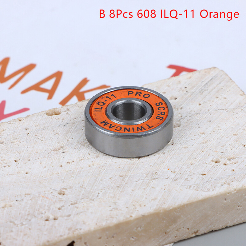 8Pcs 608 Bearing ILQ-11 Longboard Speed Inline Skate Wheel Bearing ...