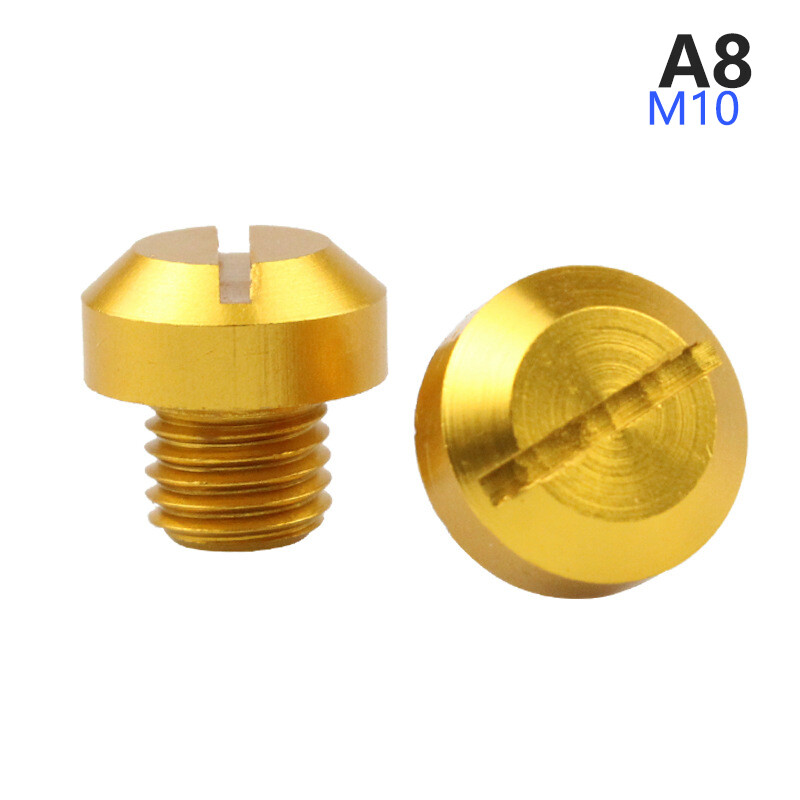 2 Pack Motorcycle CNC Aluminum M10 Mirror Hole Plug Screw Mirror Brac ...