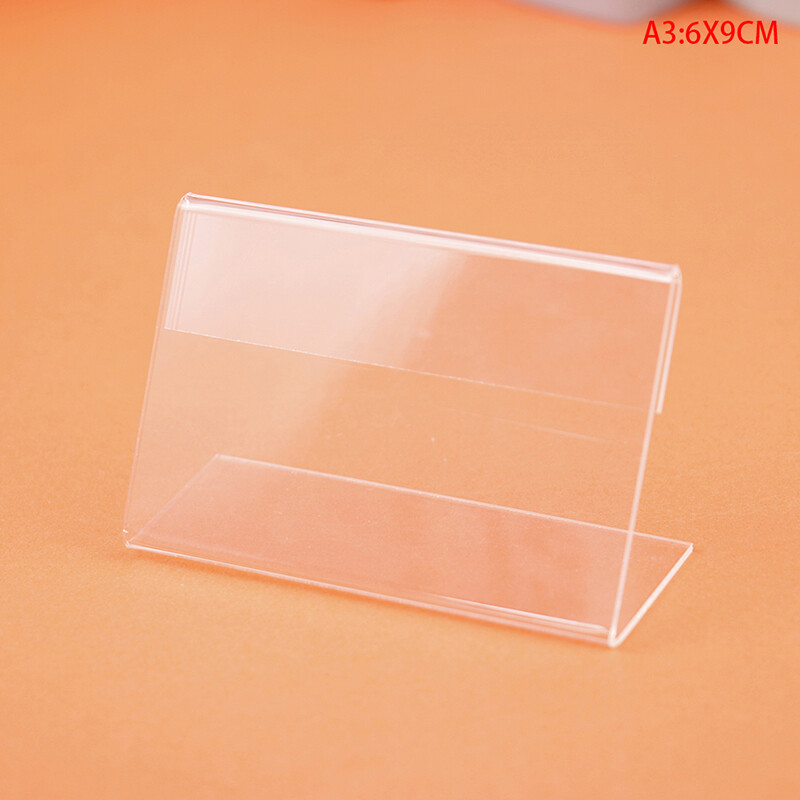 5pcs Acrylic Desk Sign Label Frame Price Tag Display Business Card ...