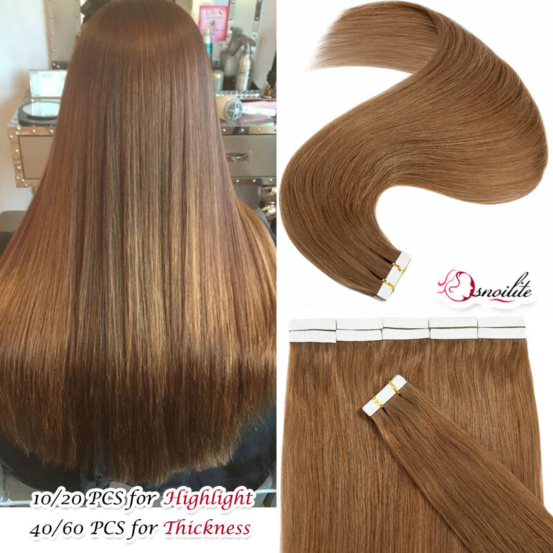 Champagne Blond Russian Tape In Human Hair Extensions Real Remy Skin ...