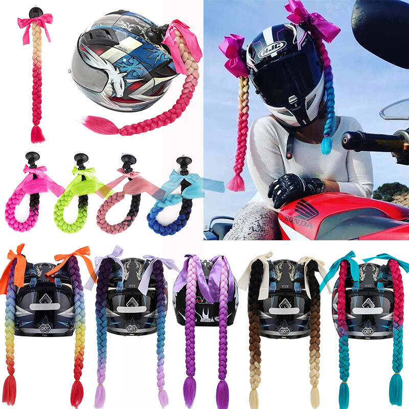 Gradient Ramp Helmet Braids Ponytail Hair Extension Pigtails