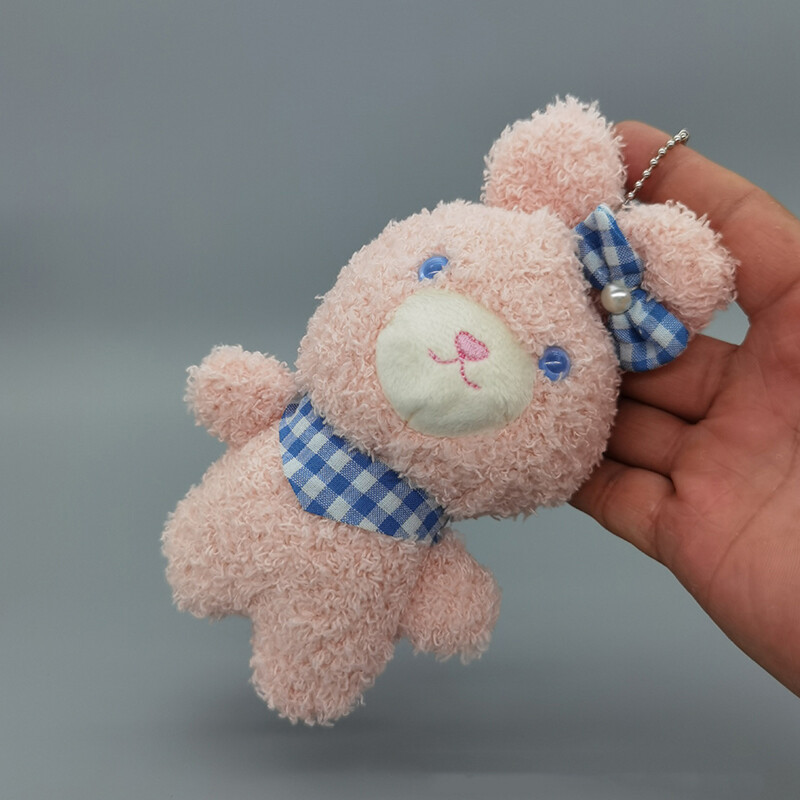 Cute Plush Cartoon Animal Keychain Kawaii Bear Rabbit Keyring Bag ...