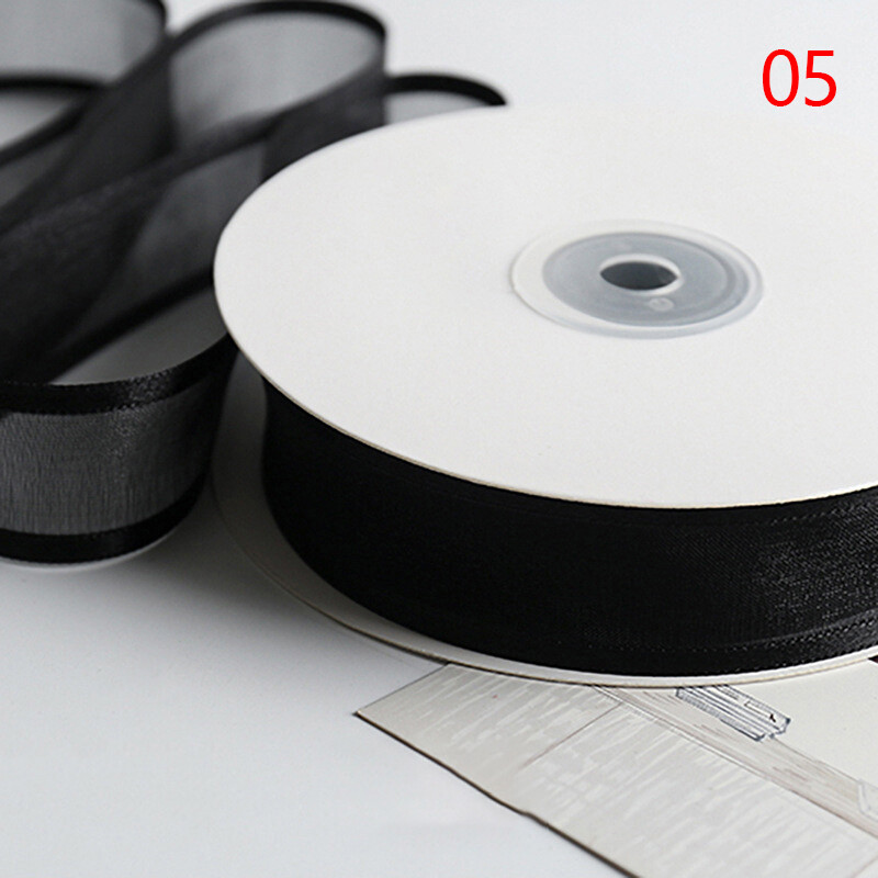 25Yards/Roll Sheer Chiffon Ribbon Satin Ribbons For Gift Wrapping ...