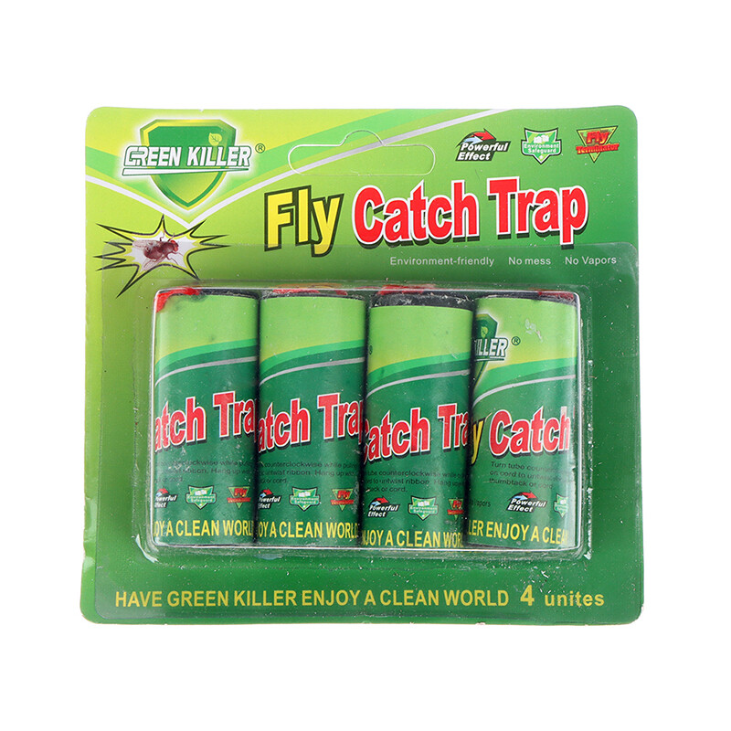 4 Pack Fly Traps for Indoors/Outdoor Effective Fly Paper Catcher Str-x8 ...