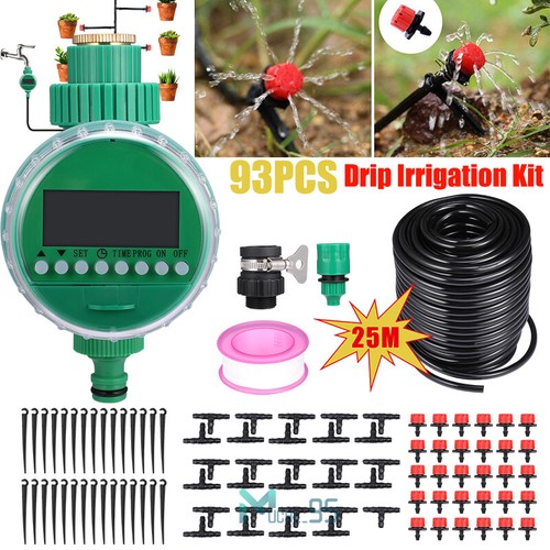 Automatic Drip Irrigation System Kit Plant Timer Self Watering Garden ...