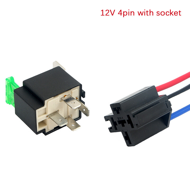 1PC 12V DC 4 Pin Car Automotive Fused Relay 30A Normally Open Relais ...