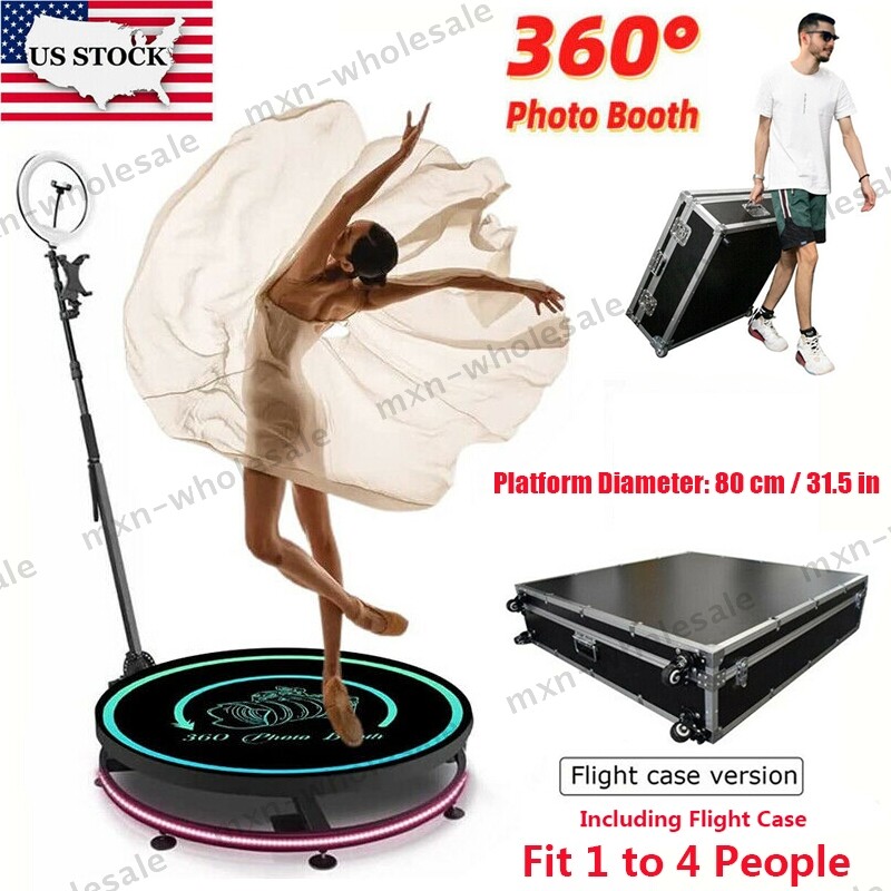 360 Photo Booth Video Rotating Selfie Platform Automatic Spin Motorized ...