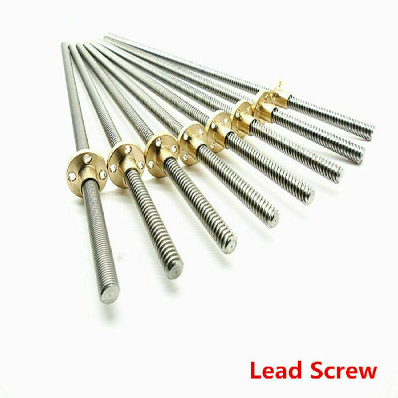Lead Screw T8 Pitch Lead 2mm/8mm Rod Stainless Linear Rail Bar 100mm-1200mm CNC | eBay