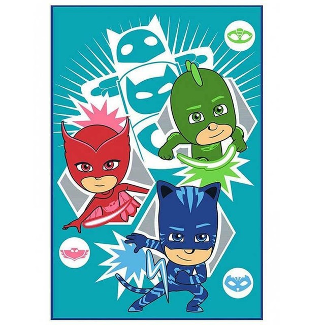 PJ Masks Soft Fleece Blanket - Kids Travel Throw Rug Catboy, Owlette ...