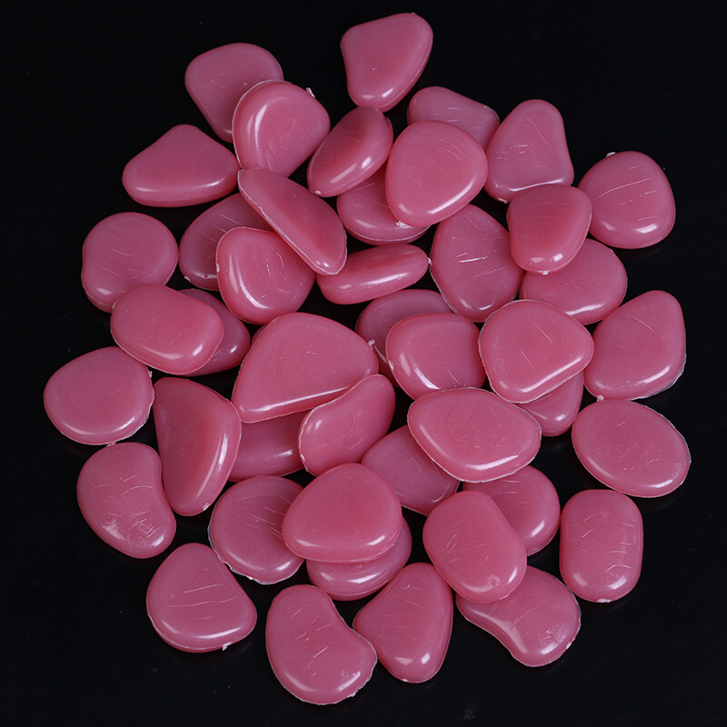 50Pc Garden Decor Luminous Stones Pebbles Outdoor Fish Tank Decor ...