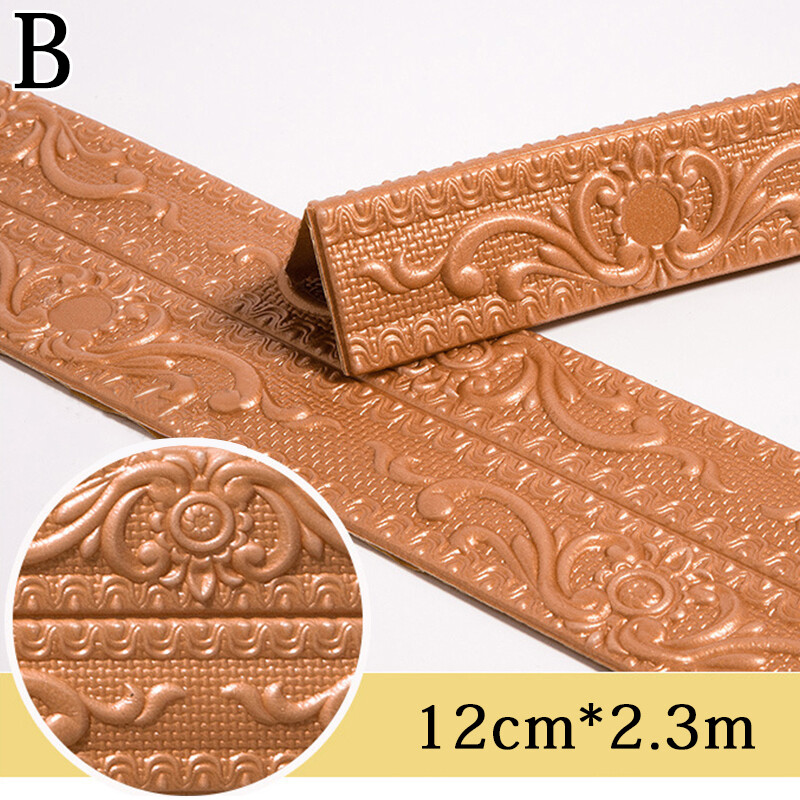 3d Wall Waist Line Skirting Border Sticker Trim Self Adhesive