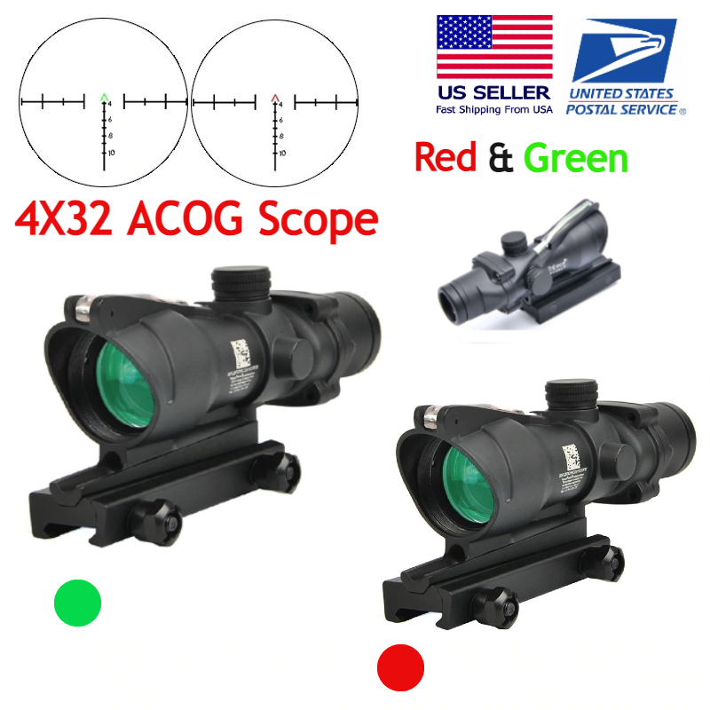 Купить Прицел Unbranded 4X32 ACOG Chevron Reticle ACOG 4X32 Scope Real ...