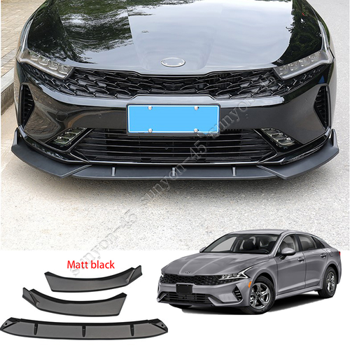 FOR 2021 KIA K5 EX LX Matte Black Front Bumper Lip Body Kit Spoiler Splitter 3PC | eBay