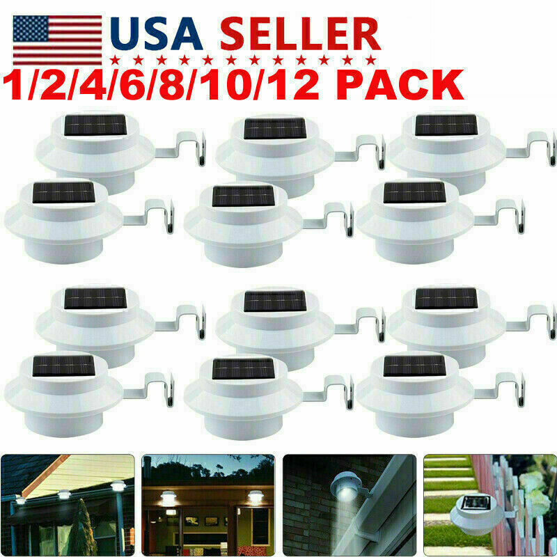 Fence Roof Yard | 6leds Solar Powered Gutter Lights