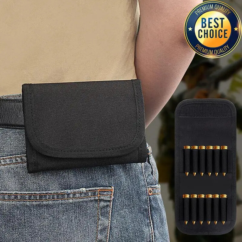 Tactical 12 Round Rifle Gun Bullet Holder Molle Bag Pouch Ammo Cartrid ...