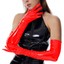 Womens PVC Leather Long Glove Opera Length Finger Stretchy Gloves Party ...