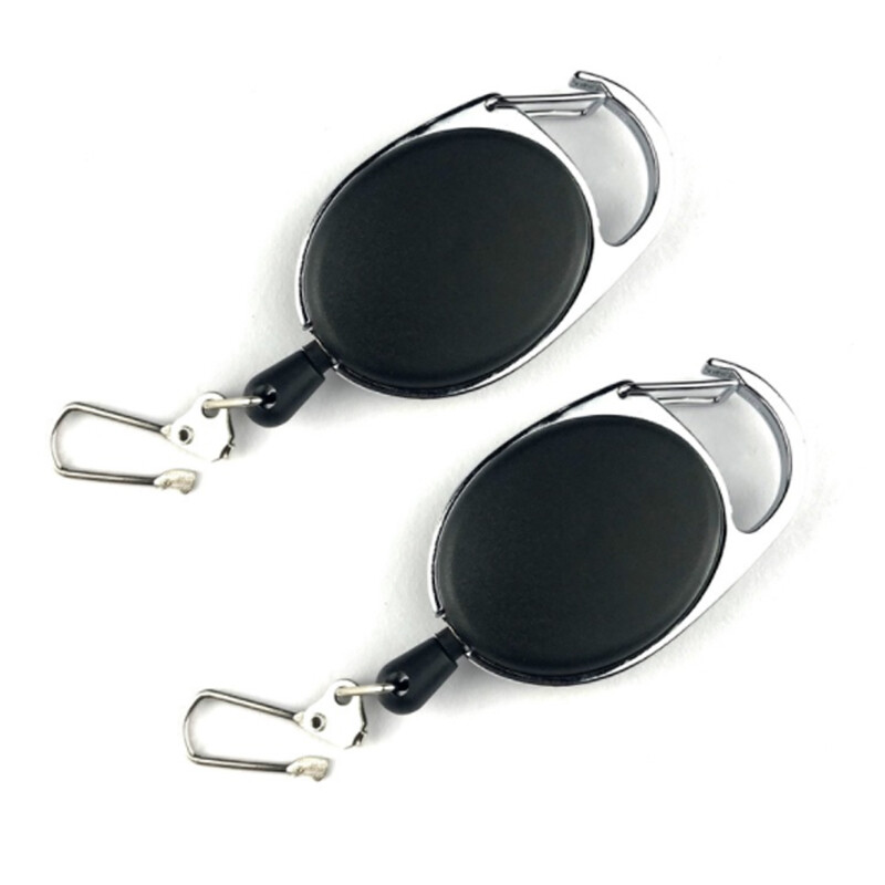 2/4x Retractable Key Chain Heavy Duty ID Card Fob Belt Clip Lanyard ...