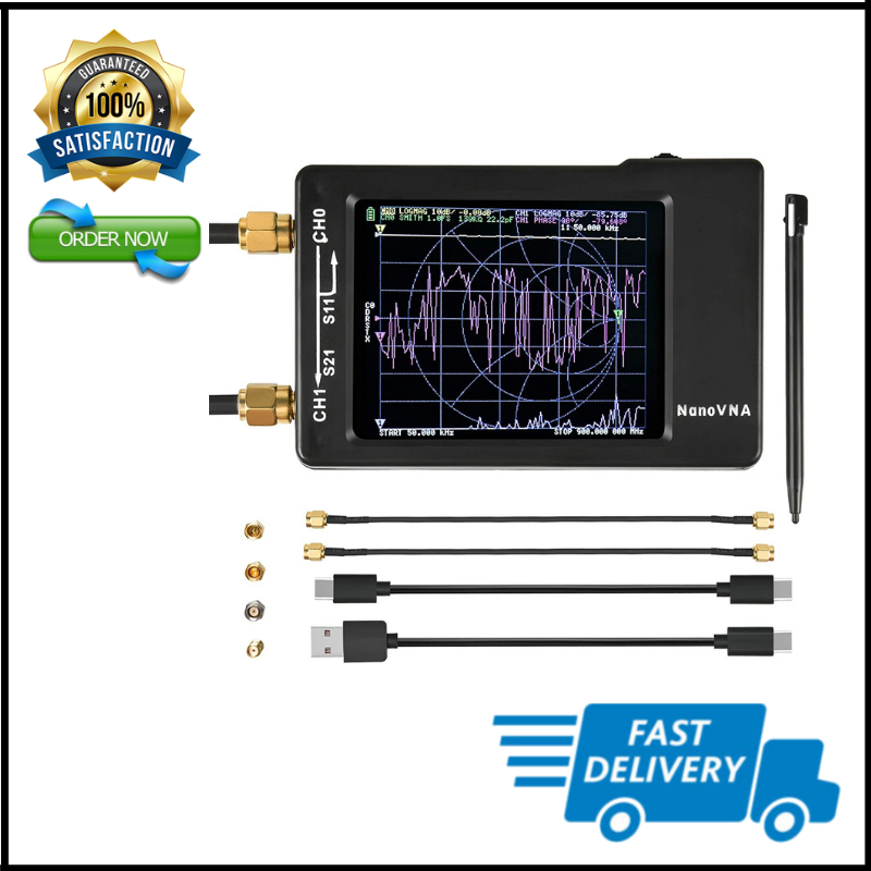 NanoVNA-H Vector Network Analyzer, Portable VNA Antenna Analyzer
