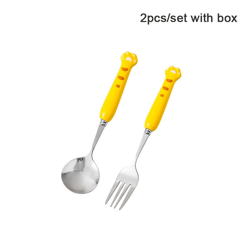 Cutlery Cartoon Tiger Spoon Fork Sets Portable Lunch Tableware Travel ...