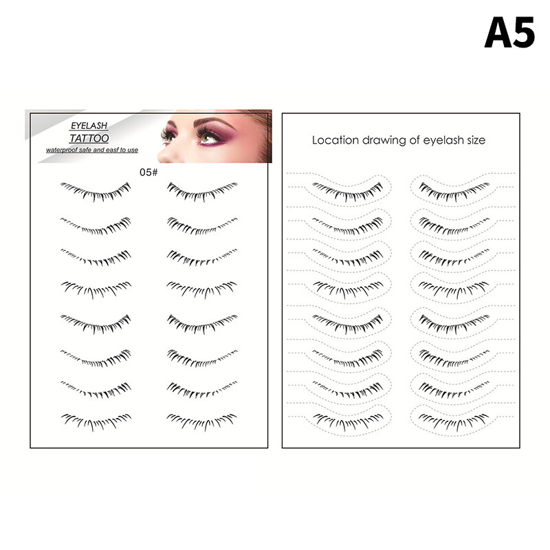 Lower Eyelash Tattoo Stickers Temporary Tattoo Fake Lashes Patch Eye ...