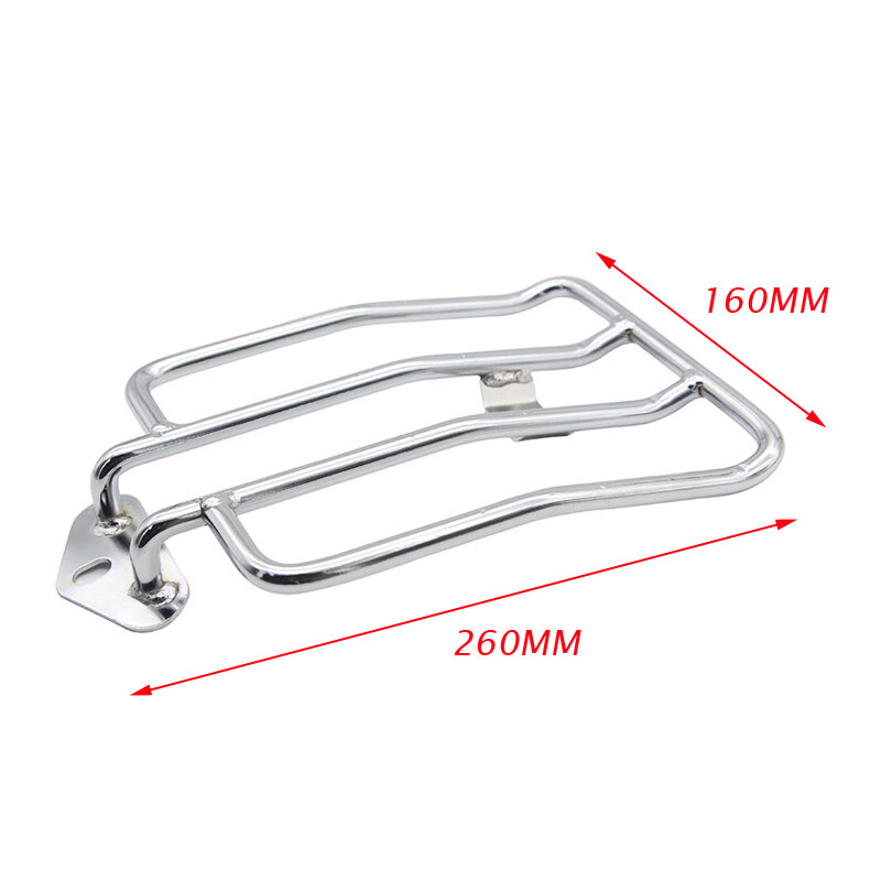Chrome Motorcycle Rear Fender Rack Solo Seat Luggage Rack Shelf Holder ...