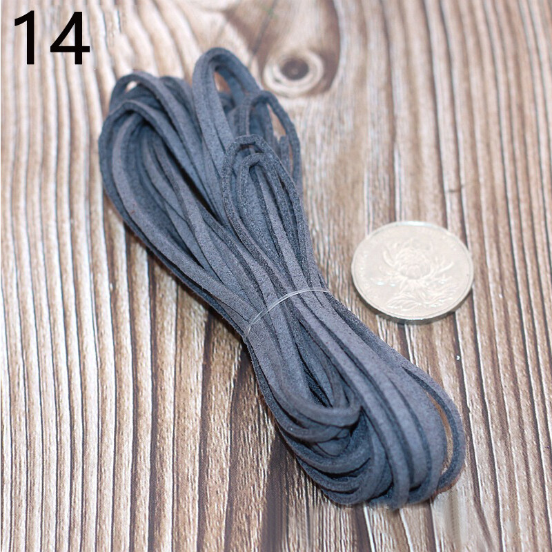 1Pcs 5M Suede Leather Flat Cord Rope 3mm DIY Jewelry Necklace Making DIY Strings | eBay