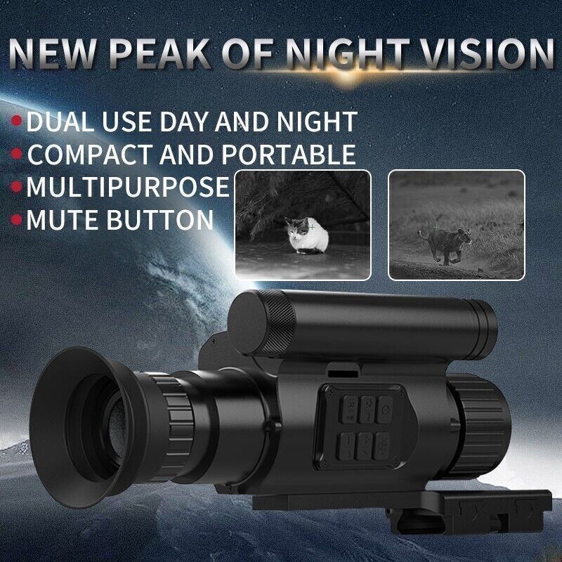 1080P HD Monocular Night Vision Scope Infrared 940nm Digital Hunting ...