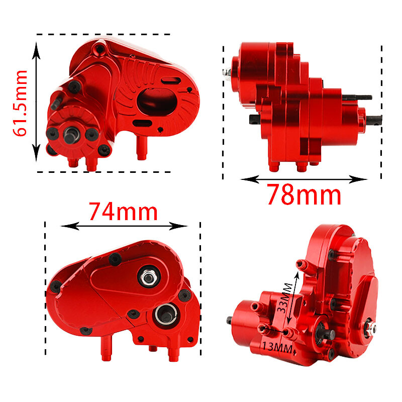 RC Model cars Crawler Gearbox Dig Transmission Box for 1/10 Axial SCX1 ...