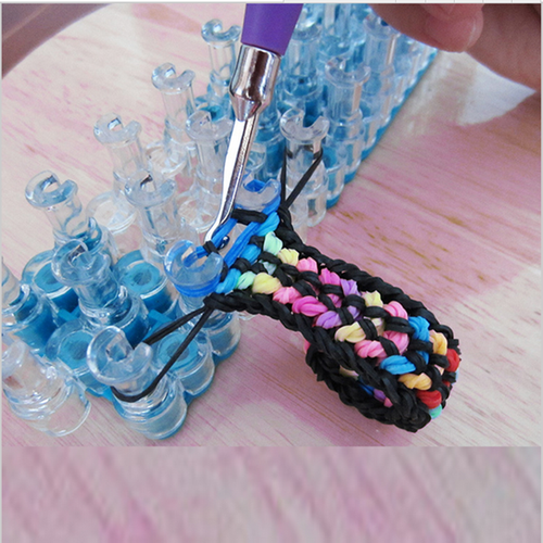 DIY Loom Bands Webrahmen Rainbow Hacken Hook 600