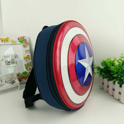 Hot Captain America Shield Backpack Children Schoolbag Travel Bag Kids ...