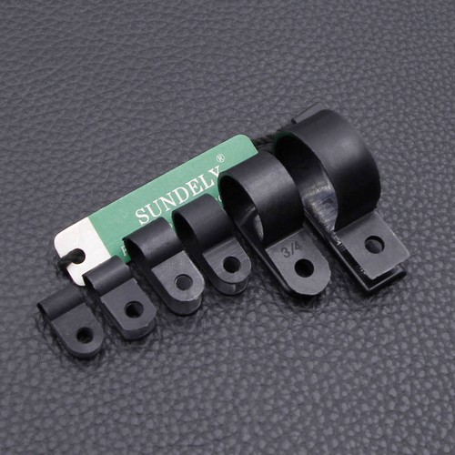 200Pcs Set Black Nylon Plastic P Clips Fasteners Assorted Box For Cable ...