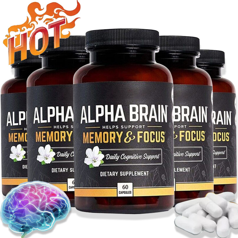 Alpha Brain Memory & Focus 60 Capsules Supplement for Men & Women 1 ...