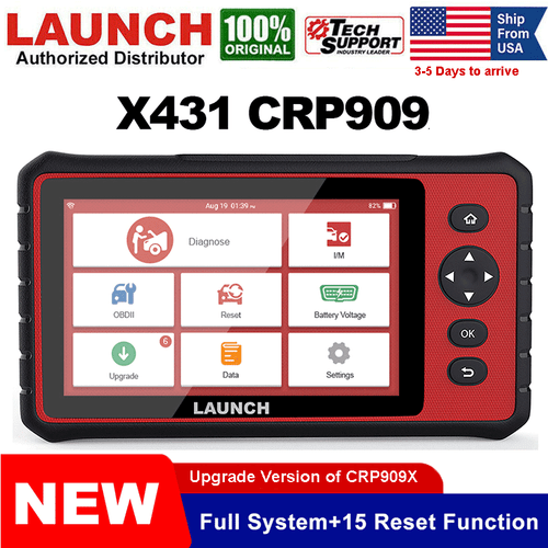 Launch X431 Crp909 Automotive Full System Obd2 Scanner Car Diagnostic ...