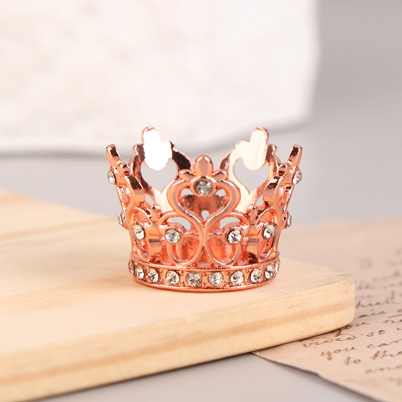 1/12 Dollhouse Mini Princess Crown Dollhouse Simulation Rhinestone ...