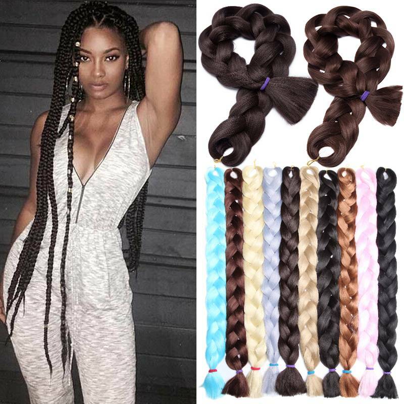 UK Real Thick Jumbo Braiding Hair Extensions Extra Long Braids Sew In ...