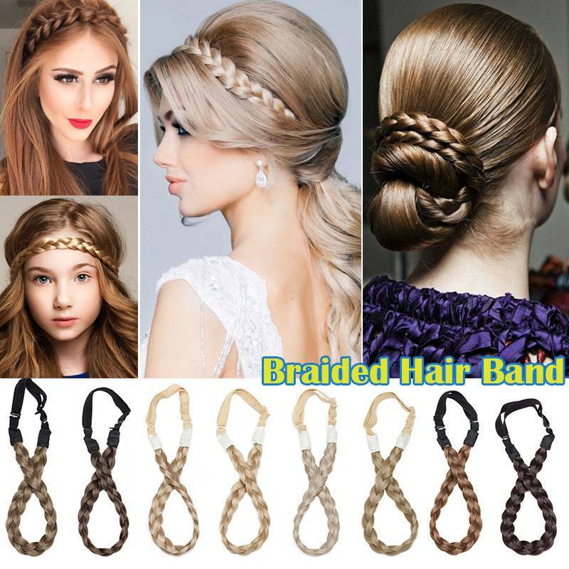 Elegant Braided Headband Hairpiece Braid Hair Band Chunky Plaited Hair ...