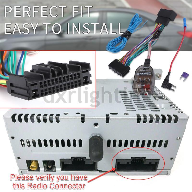 Radio Add Subwoofer Amplifier Plug Play Wire Harness