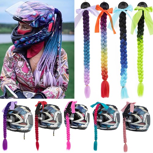 Pony Tail Hair | Us Helmet Pigtails Braids Ponytail Motorcycle Bike