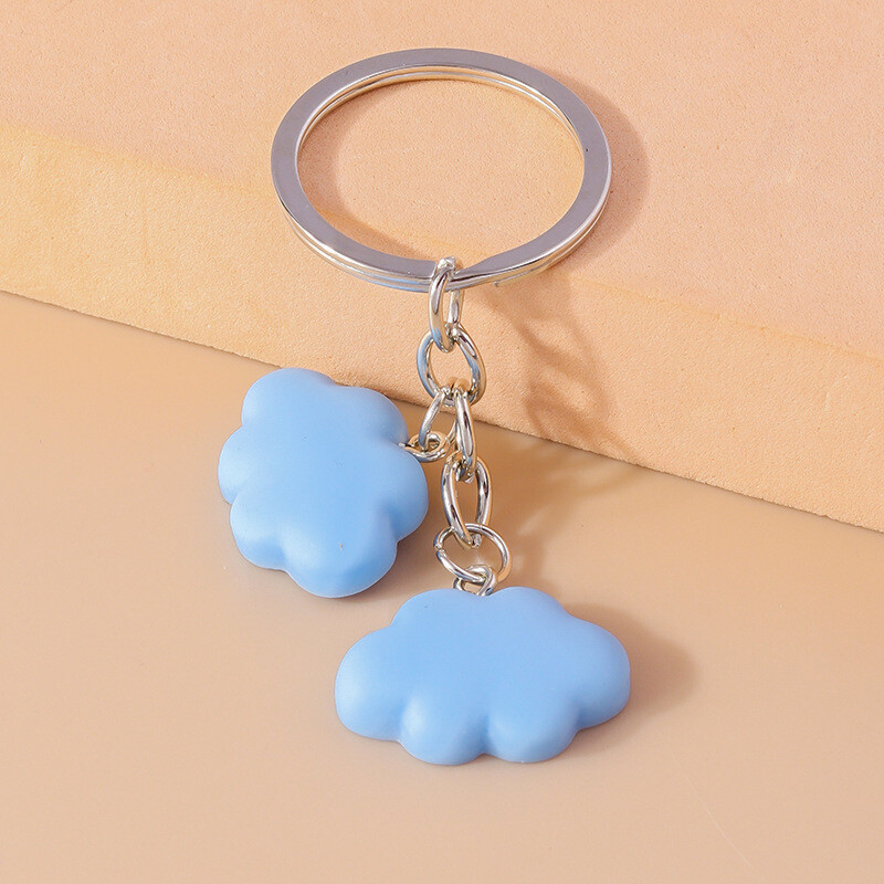 Cute Keychains Resin Clouds Charms Keyrings Car Key Handbag Pendants ...