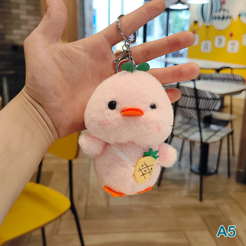 Fashion Plush Keychain Cute Duck Doll Soft Stuffed Keyring Bag Pendant ...