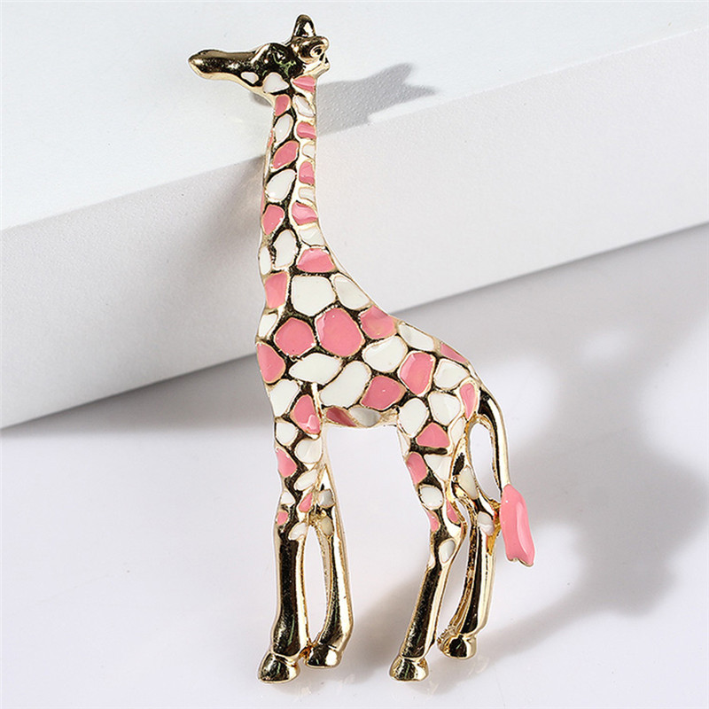 Enamel Giraffe Brooch Pin Women Animal Badge Corsage Brooch Jewelry ...