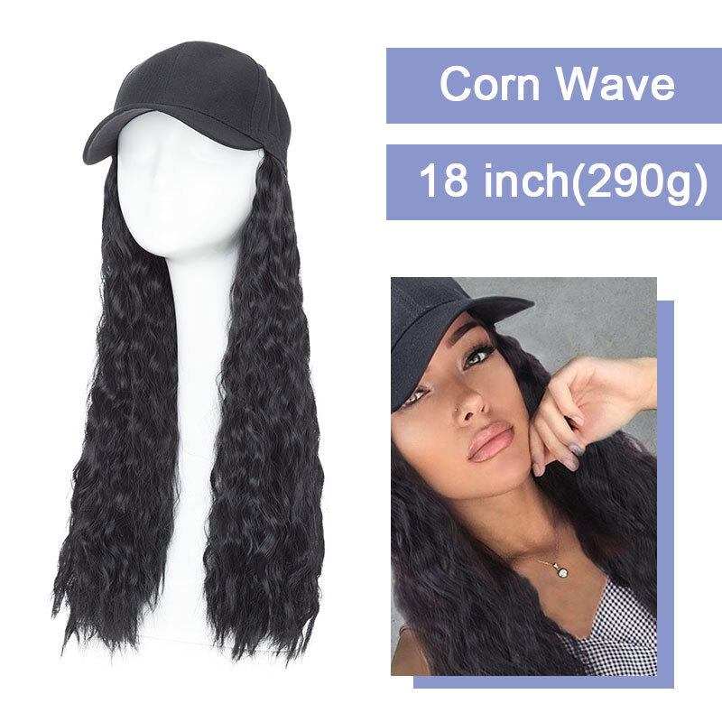 Cap with Hair Attached For Women Wig Hat with Hair Short Bob Style ...